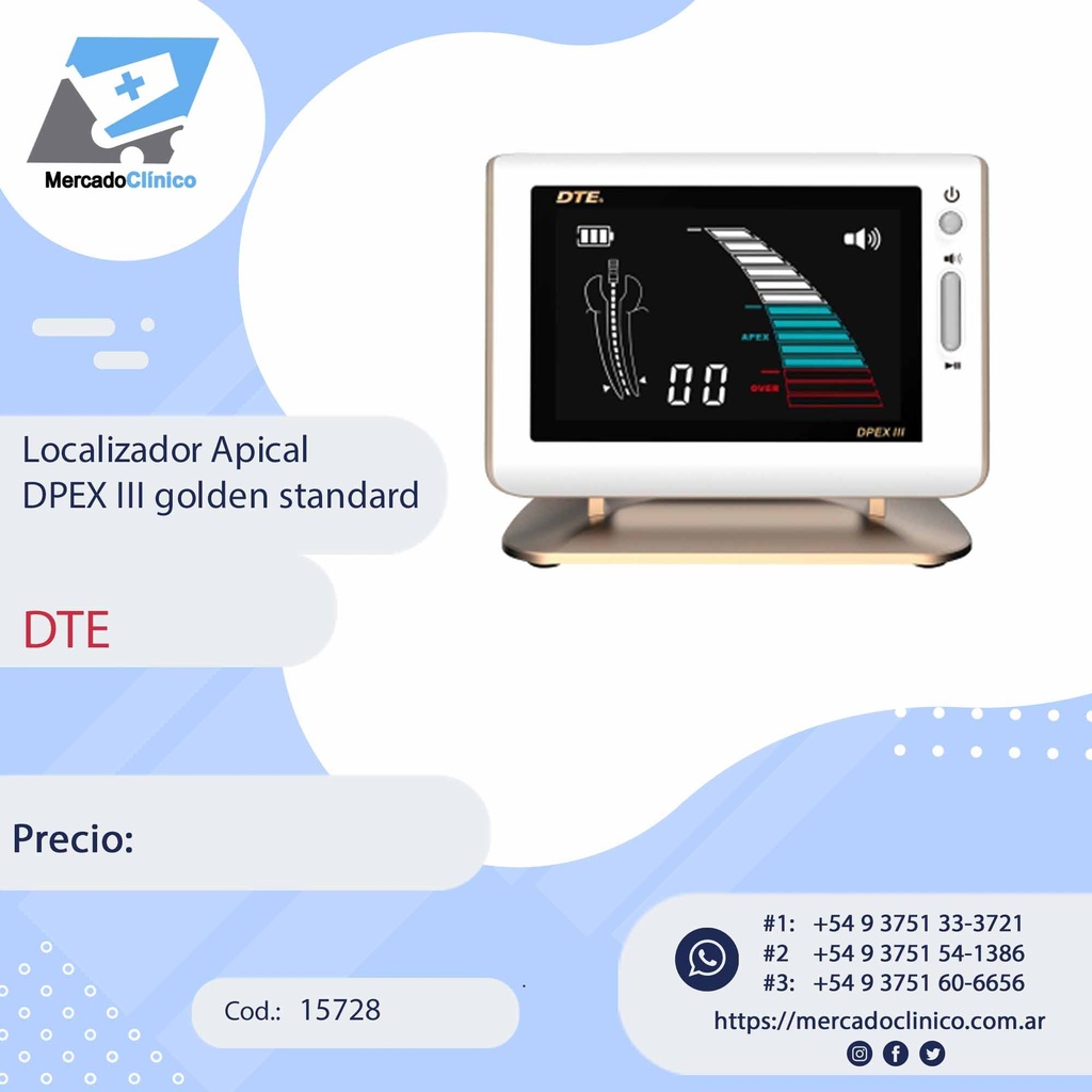 Localizador Apical DPEX III - DTE | Mercado Clinico AR